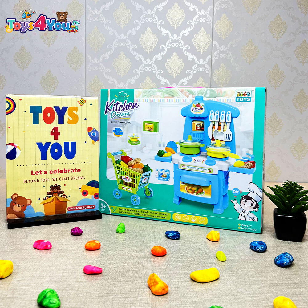 DREAM KITCHEN SET WITH FOOD CART FOR GIRL – Toys4you.pk
