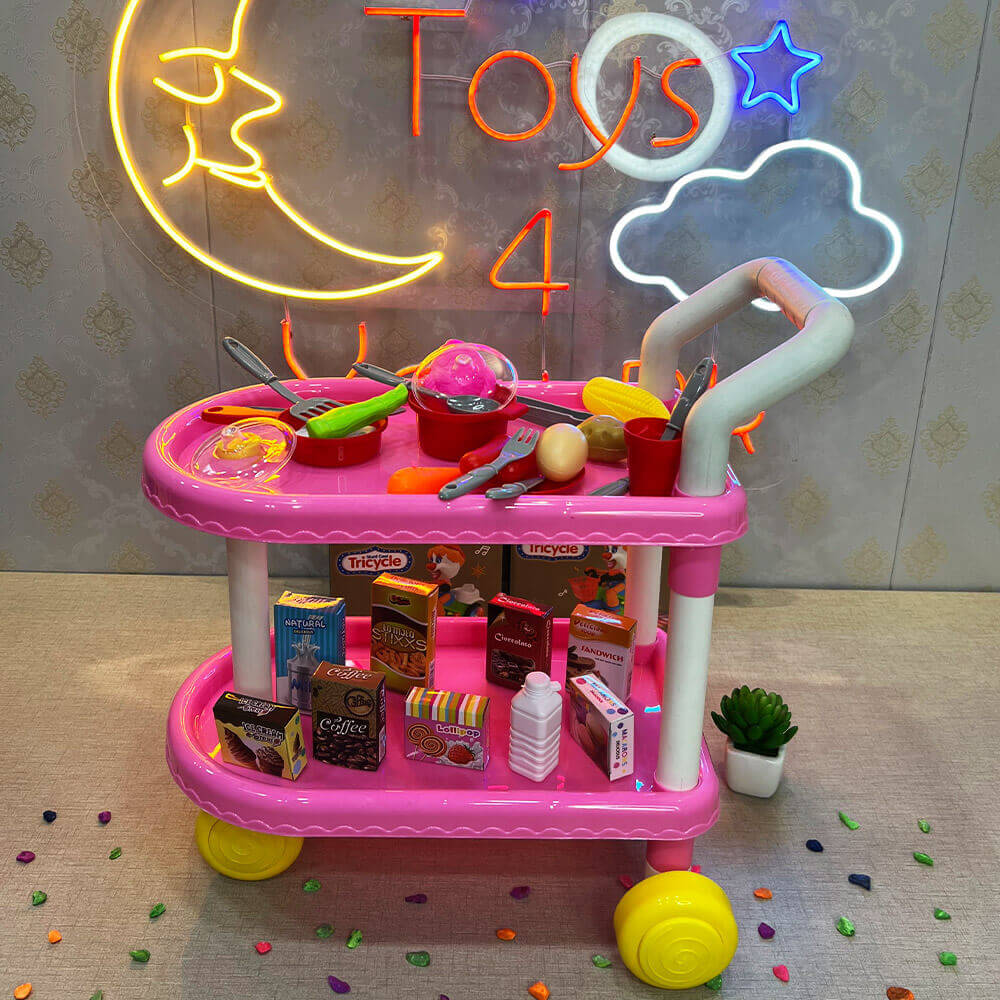 RESTURENT KITCHEN FOOD CART TROLLEY – Toys4you.pk