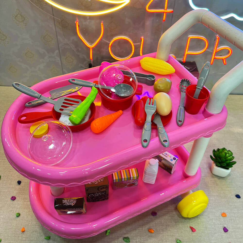 RESTURENT KITCHEN FOOD CART TROLLEY – Toys4you.pk