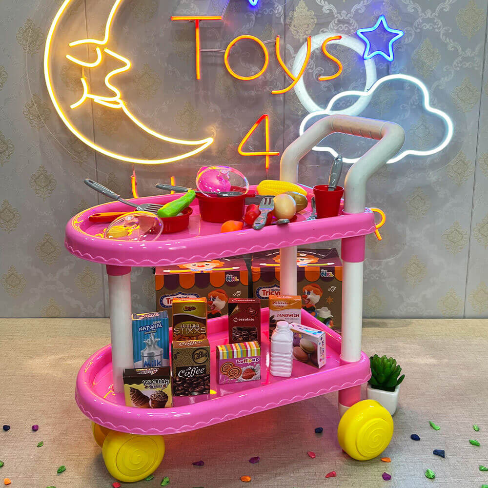 RESTURENT KITCHEN FOOD CART TROLLEY – Toys4you.pk