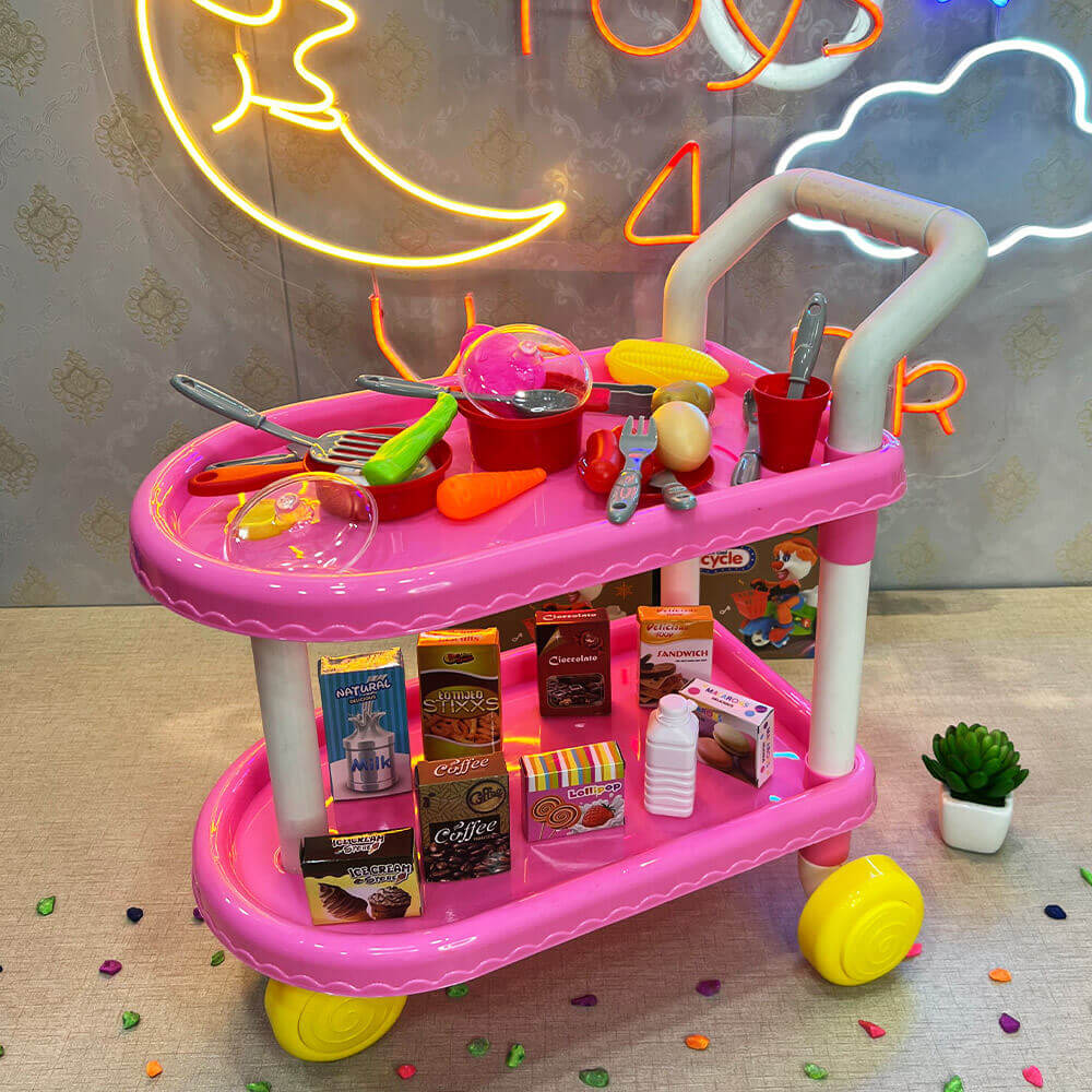 RESTURENT KITCHEN FOOD CART TROLLEY – Toys4you.pk